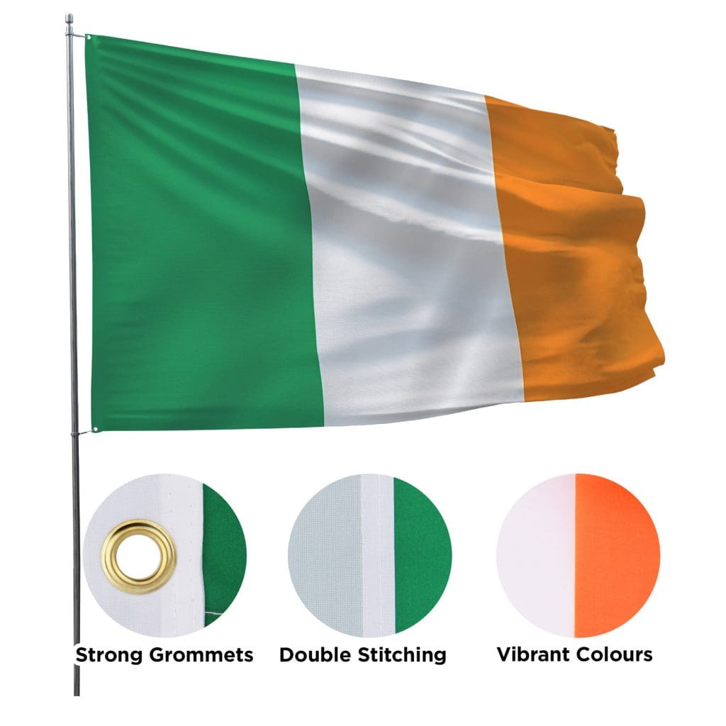 Extra Large Ireland National Irish Flag 5 x 3ft (150cm x 90cm ...