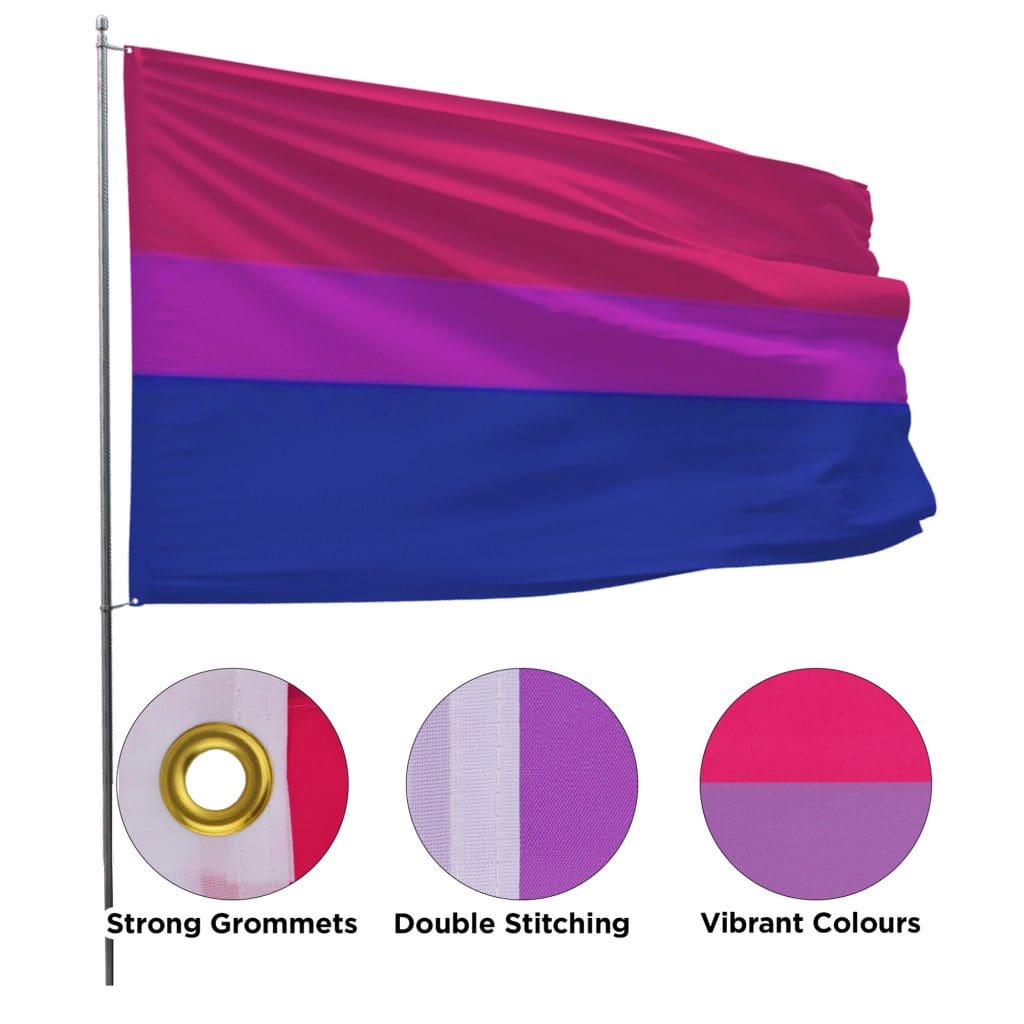 Extra Large Bisexual Pride Flag 5ft x 3ft (150 x 90cm) - EcoBargains