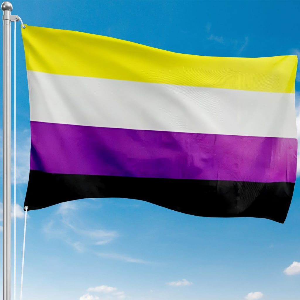 Extra Large Non Binary Pride Flag 5ft x 3ft (150 x 90cm) - EcoBargains