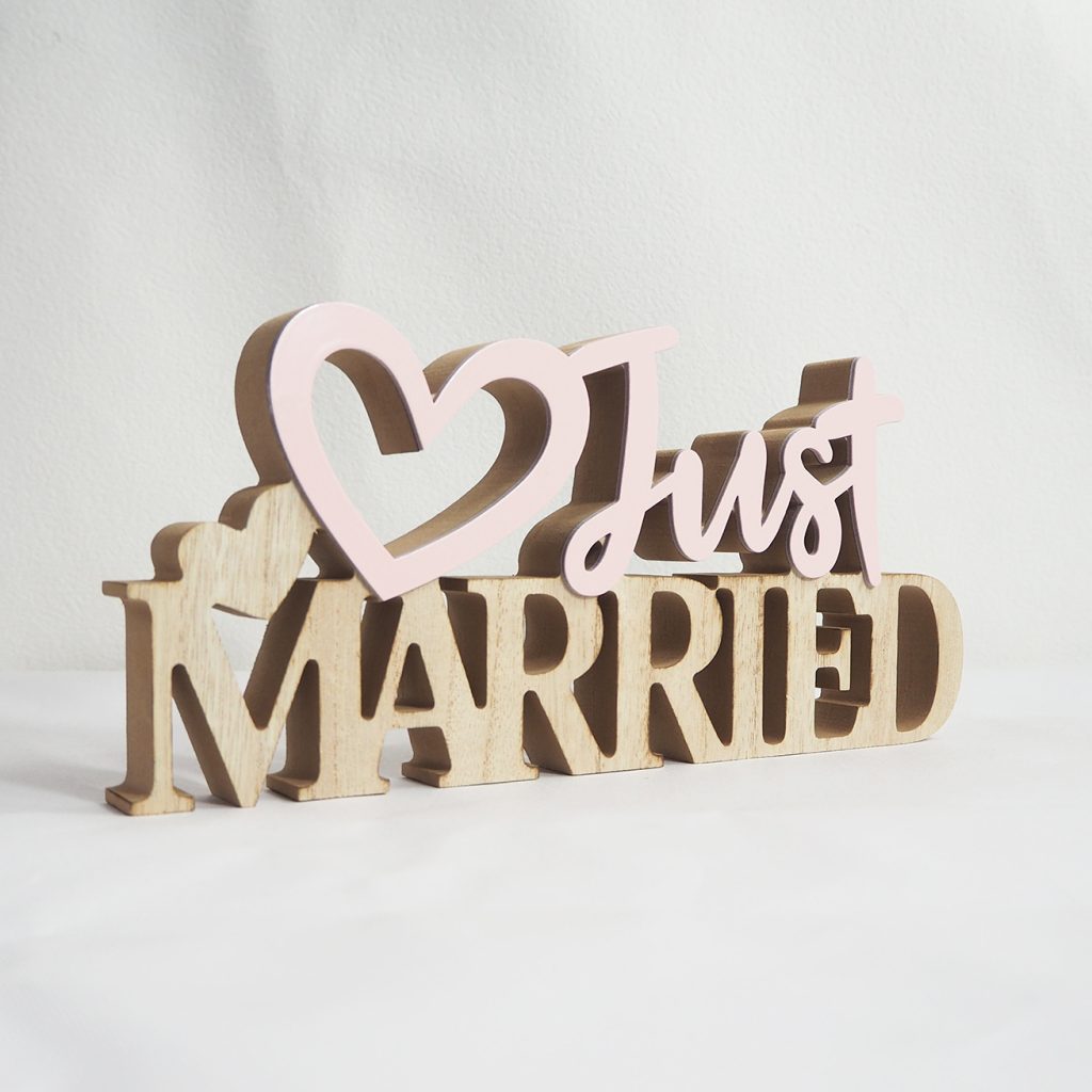 Just Married Table Sign - EcoBargains