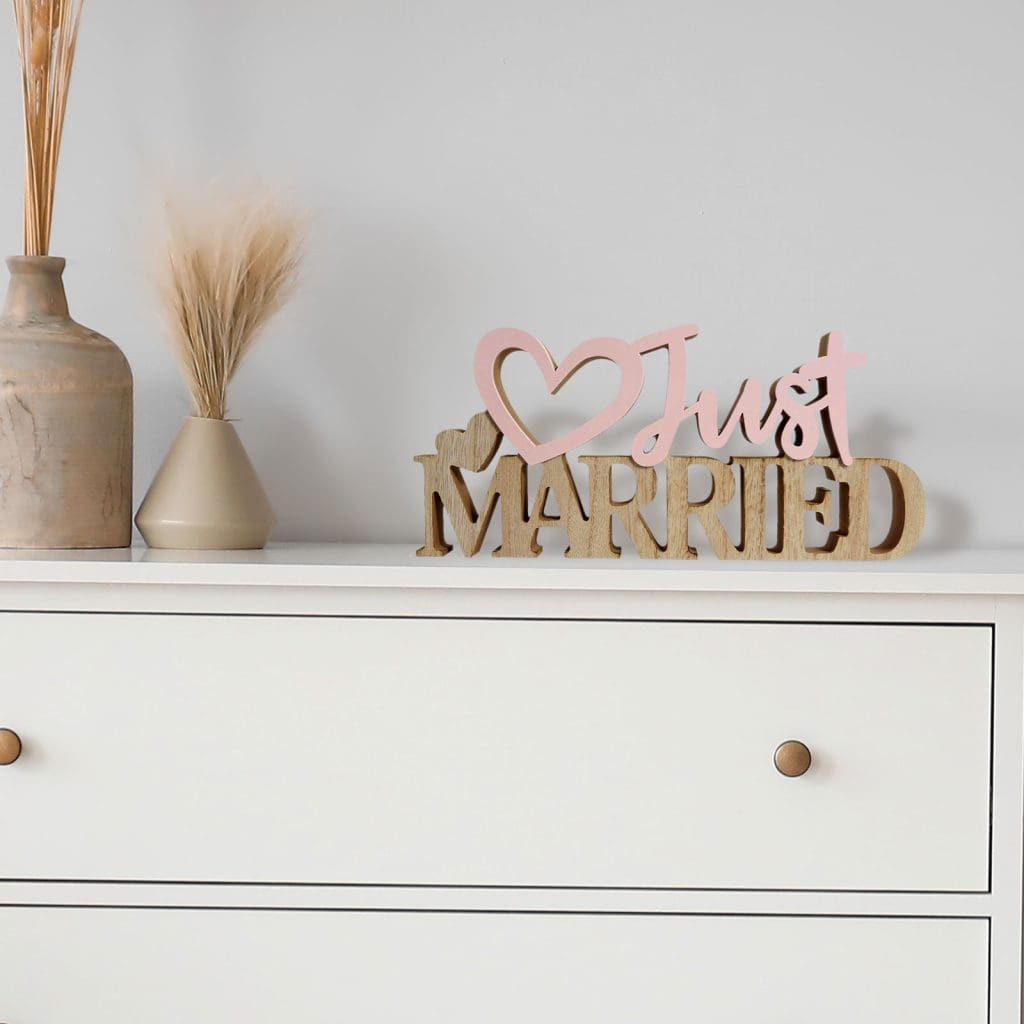 Just Married Table Sign - EcoBargains